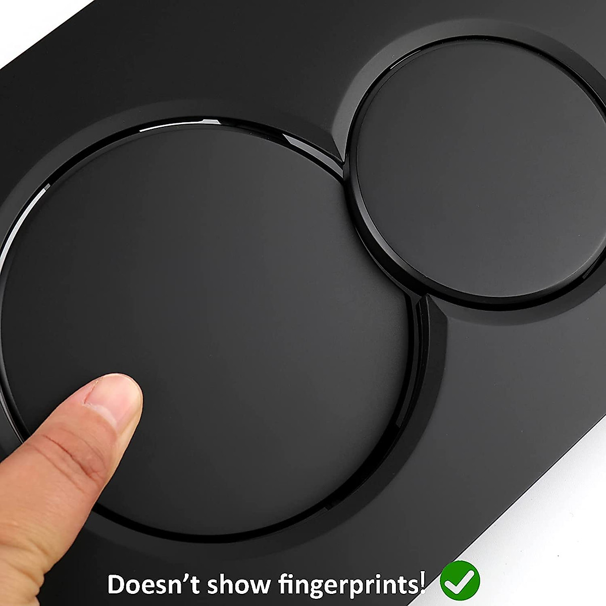 Dual Flush Actuator Plate Front Actuation Compatible with Geberit 115.770.46.6, Matte Black