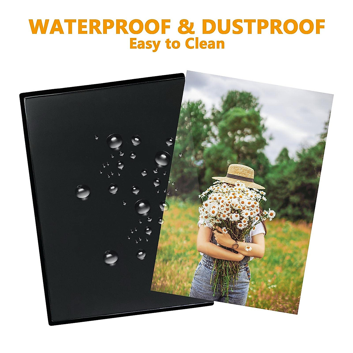 Mingting Magnetic Picture Frames 15 Packs-Fridge Magnetic Photo Frames-Holds 4 x 6 Inches Photos,Black