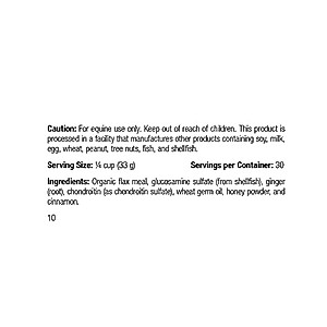 Standard Process Equine Mobility Support - Whole Food Horse Supplies for Antioxidant, Flexibility and Joint Support - Joint Supplement with Ginger Root, Glucosamine Sulfate, Chondroitin Sulfate - 40oz