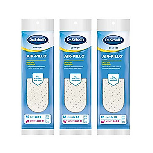 Dr. Scholl's Insoles Air-Pillo Cushioning - 3 Pairs (Men's Sizes 7-13 & Women's Sizes 5-10)