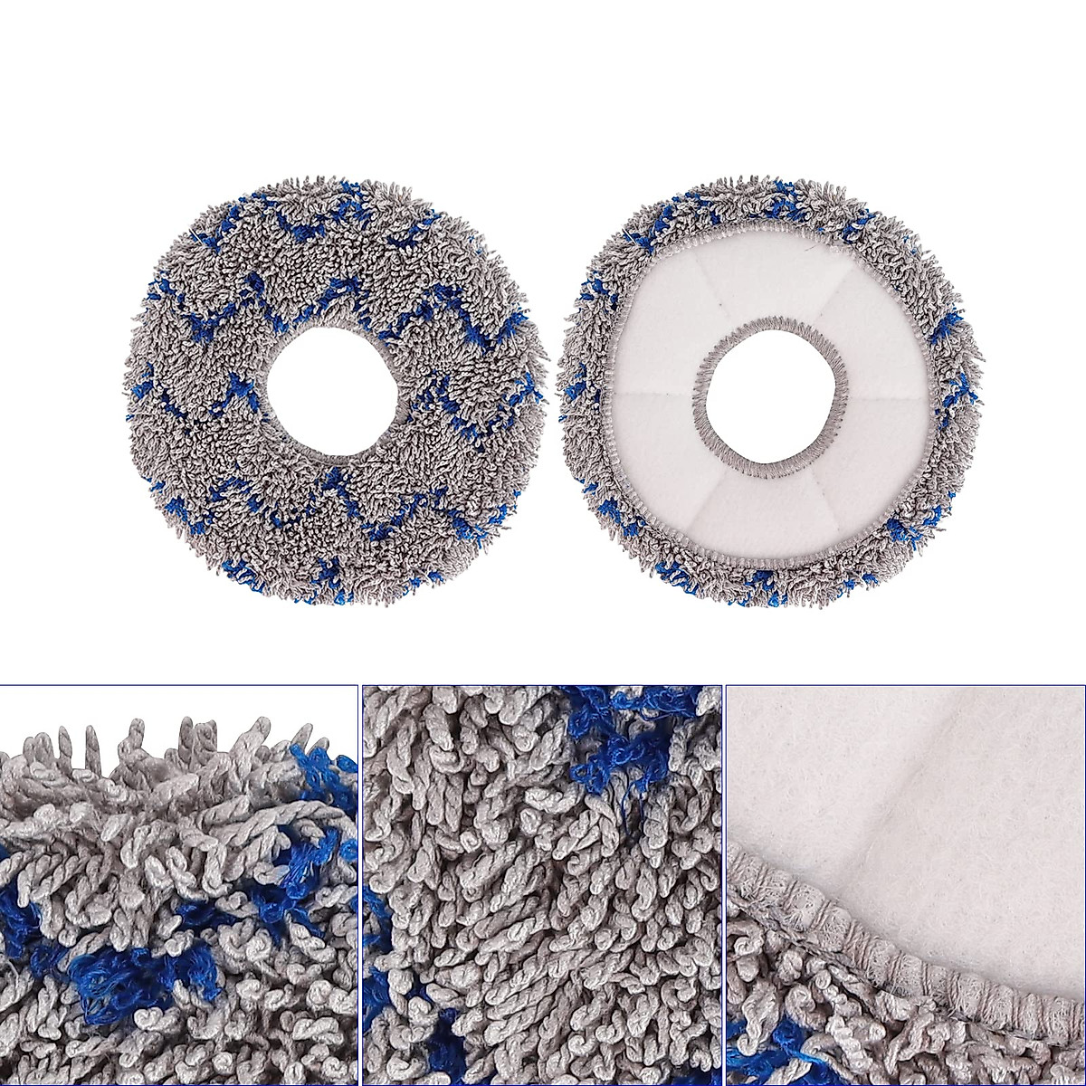 Vacuum Mop Replacement Pads for ECOVACS DEEBOT X1 OMNI Turbo T10 T20 Robot Vacuum Cleaners and X2 Omni Vacuum Cleaner（4 Pack）