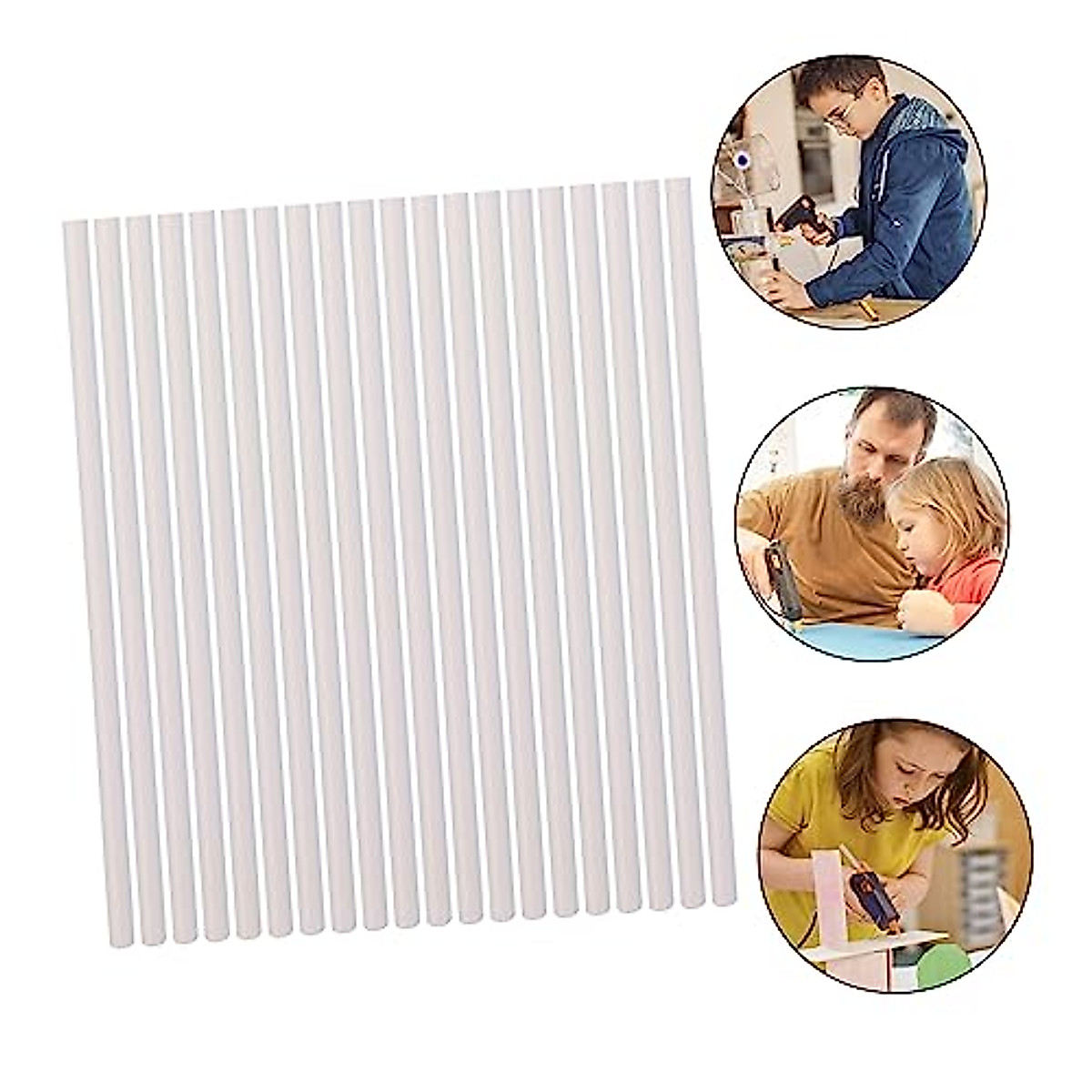 Ciieeo 50 Pcs Transparent Hot Melt Glue Stick Mini Hot Glue Sticks Glitter Hot Glue Sticks Glitter Hot Melt Glue Mini Size Glue Sticks Crafting Tool Crafting Kit Hot Melt Stick Toolkit