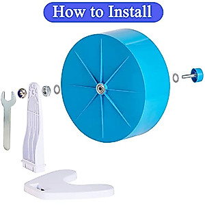 8.5 in Silent Hamster Wheel for Syrian Hamster Exercise Wheel & Quiet Hamster Running Spinner Wheel with Stable Stand for Hedgehog, Gerbils, Mice, Dwarf Hamster and More Small Pets, Blue