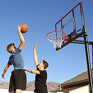 Lifetime In-Ground Basketball Hoop with 50 Inch Steel-Framed Shatterproof Backboard, Heavy Duty Slam-It Rim, 3-Piece Steel Pole, Action Grip Adjustment Mechanism