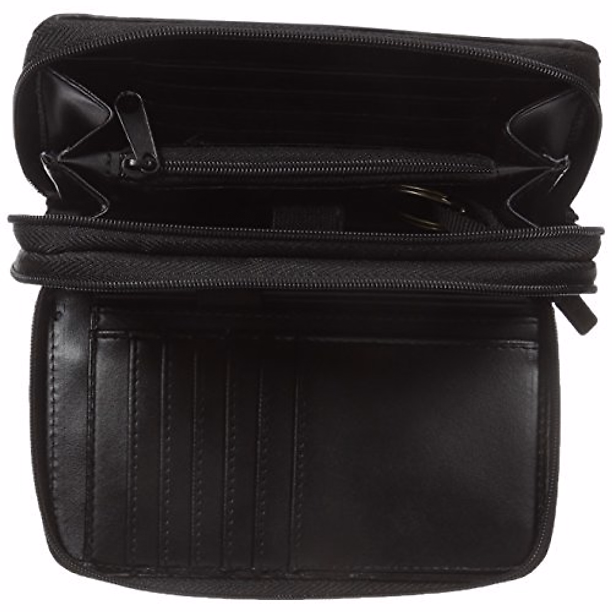 Uxton Heiress Double Zip-around Indexer (Black-RFID Protected)