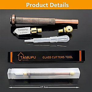 Glass Cutting Tool- 3-23mm Cutting Range- Glass Cutter with Carbide Tip, Anti-Slip Handle, and Auto-Oil System for Thick Glass/Tile/Mirror/Mosaic