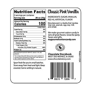 Classic Pink Vanilla Cotton Candy Favors (Gift Set of 4) - Unique Ideas for Holidays, Birthdays, Celebrations, Party Favors