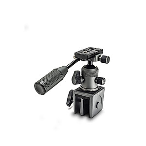 VANGUARD VEO2BH-50WM Metal Window Mount with Ball Head with Removeable Pan Handle and Arca Compatible Quick Release Plate,Dark Grey