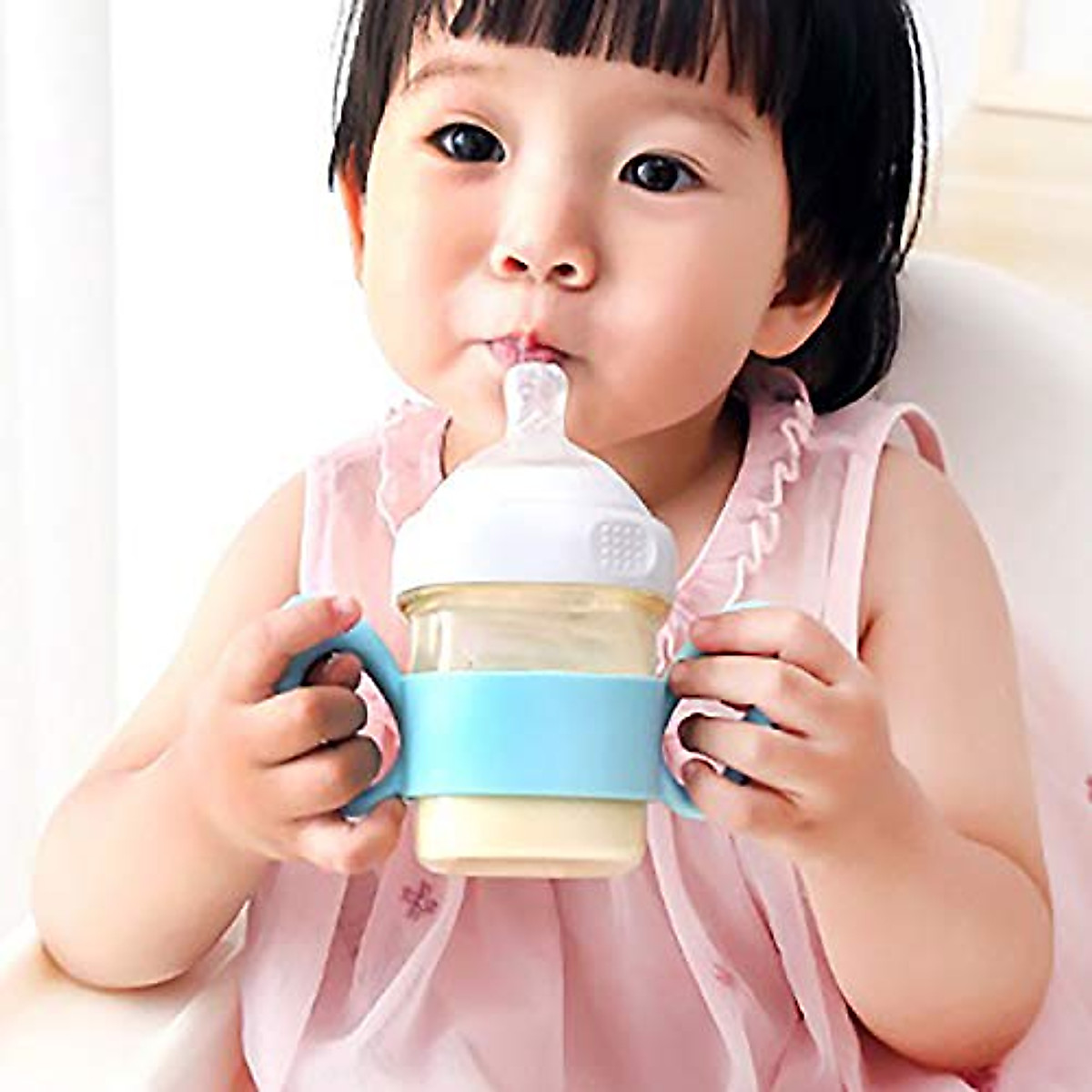Silicone Wide-Neck Baby Bottle Handle, Outer Diameter Over 6cm for Bottle (Pack of 2)