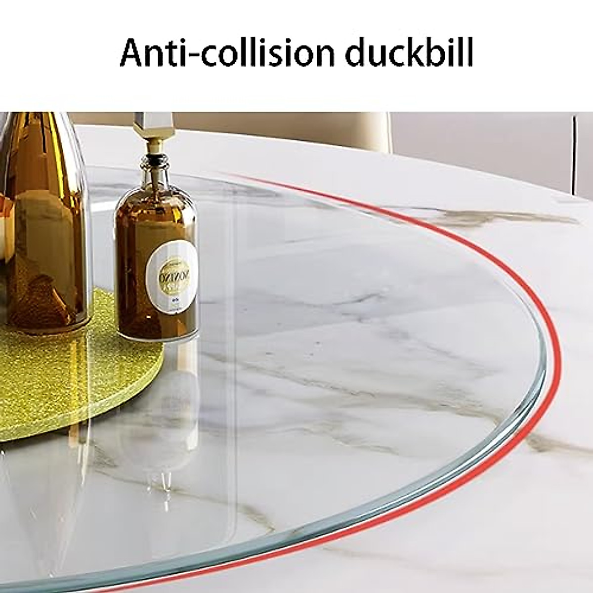 BBAUER Glass Lazy Susan Turntable, Swivel Glass with Base, with Aluminum Alloy Bearing, Smooth Swivel, for Kitchen Dining, Parties, Wedding