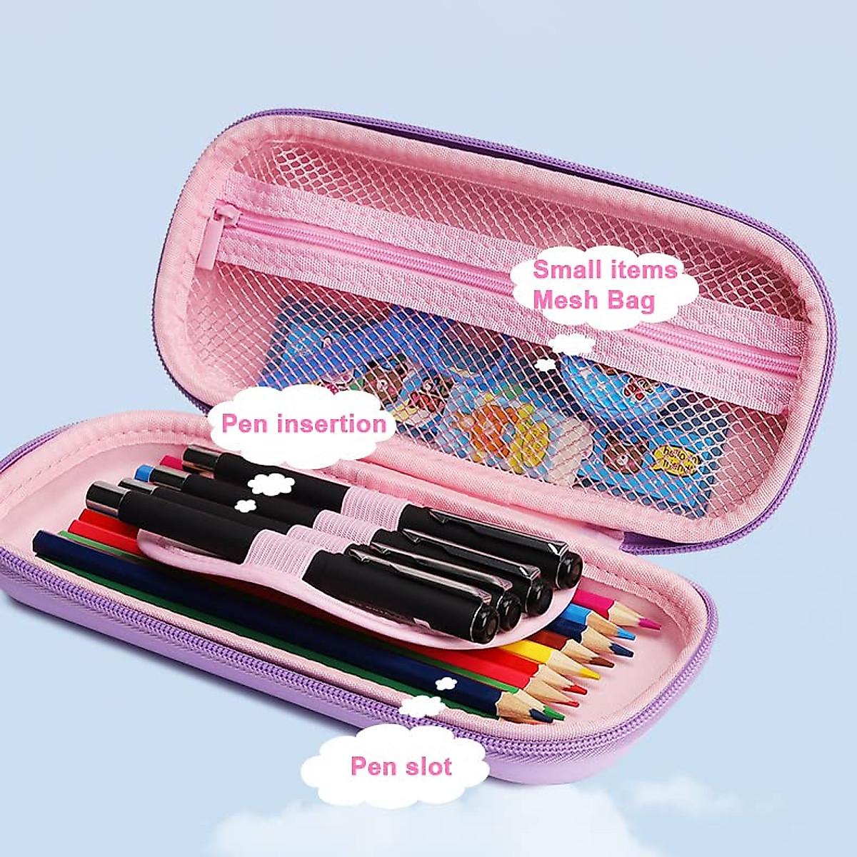 Unicorn Pencil Case for Girls, 3D Cute Cartoon Unicorn Pencil Pouch, Portable Storage Pouch Large Capacity with Compartment & Zipper Pencil Bag for Kids Boys Girls