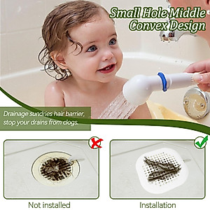 Waziaqoc 2 Pack Drain Hair Catcher, Durable Silicone Round Hair Stopper Shower Drain Covers for Bathroom, Bathtub and Kitchen, Easy to Install and Clean(Grey, White)