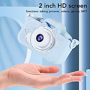 Vbestlife Kids Digital Camera, Cute Multifunctional Camera with Compact Design, Shoot Video Camera for Gifts, Portable Digital Video Cameras for Toddler