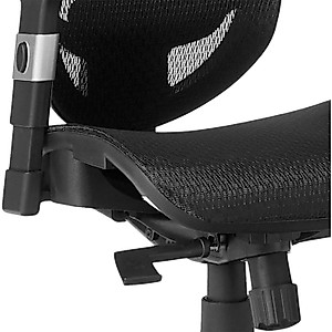 STAPLES Hyken Technical Task (Black, Sold as 1 Each) -Adjustable Breathable Mesh Material Provides Lumbar, arm and Head Support, Perfect Desk Chair for The Modern Office