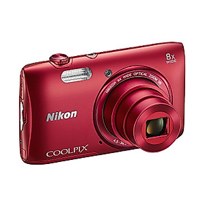 Nikon COOLPIX S3600 20.1 MP Digital Camera with 8x Zoom NIKKOR Lens and 720p HD Video (Red) (Discontinued by Manufacturer)