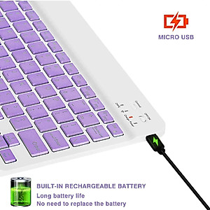 UX030 Lightweight Keyboard and Mouse with Background RGB Light, Multi Device Slim Rechargeable Keyboard Bluetooth 5.1 and 2.4GHz Stable Connection Keyboard Compatible with Dell G15 5511 Gaming Laptop