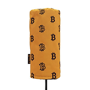 HODL 21 Bitcoin Golf Club Driver Headcover | Premium Barrel Style Headcovers | Fits Most Drivers | Grey, White & Orange