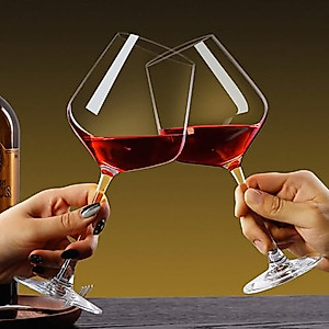 PARACITY Wine Glasses Set of 4, Hand Blown White and Red Wine Glasses, Burgundy Wine Glass, Christmas Gifts, 16oz Red Wine Glasses for Women, Men, Wedding and Birthday