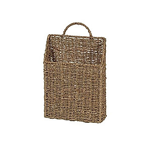 Household Essentials ML-5613 Seagrass Wall Basket Set, Brown, 2 Piece