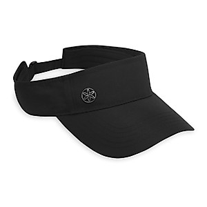 Gaiam Classic Fitness Quick-Dry Visor - Sweat-Wicking Sun Visors for Women with Open-Top Visor Cut for Releasing Excess Body Heat, Trendy Women's Country Club Attire for Golf & Tennis, Black