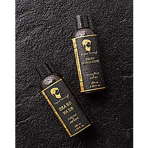 Beard Shampoo and Beard Conditioner Wash & Growth kit for Men Care - Softener & Moisturizer for Hydrating, Cleansing and Refreshing Beard and Mustache Facial Hair Gift Set (100ml / 3.4 fl oz)