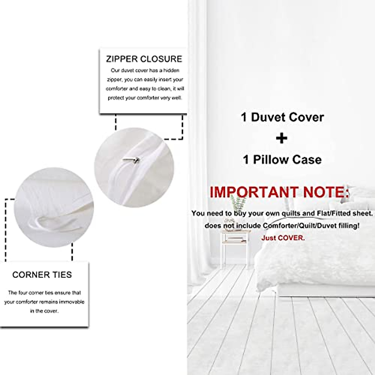 Geometric 100% Natural Cotton Duvet Cover,Zig Zag Lines Bedding Set for Kids Boys Girls,Black Red Grey Geometry Stripes Comforter Cover,Abstract Lines Modern Art Duvet Insert with 1 Pillowcase,Twin