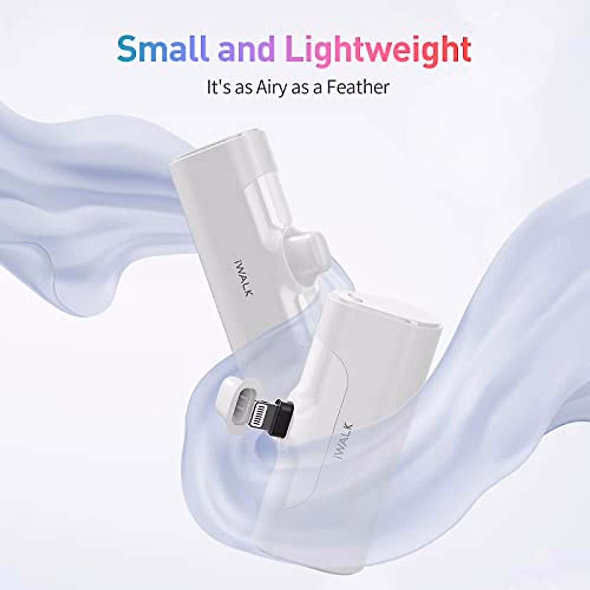 iWALK Small Portable Charger 4500mAh Ultra-Compact Power Bank Cute Battery Pack Compatible with iPhone 14/14 Pro Max/13/13 Pro Max/12/12 Pro Max/11 Pro/XS Max/XR/X/8/7/6/Plus Airpods and More,White
