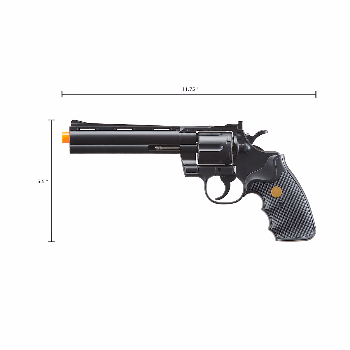 Airsoft 36B Spring Revolver Low Powered Airsoft Pistol Durable Plastic -Black