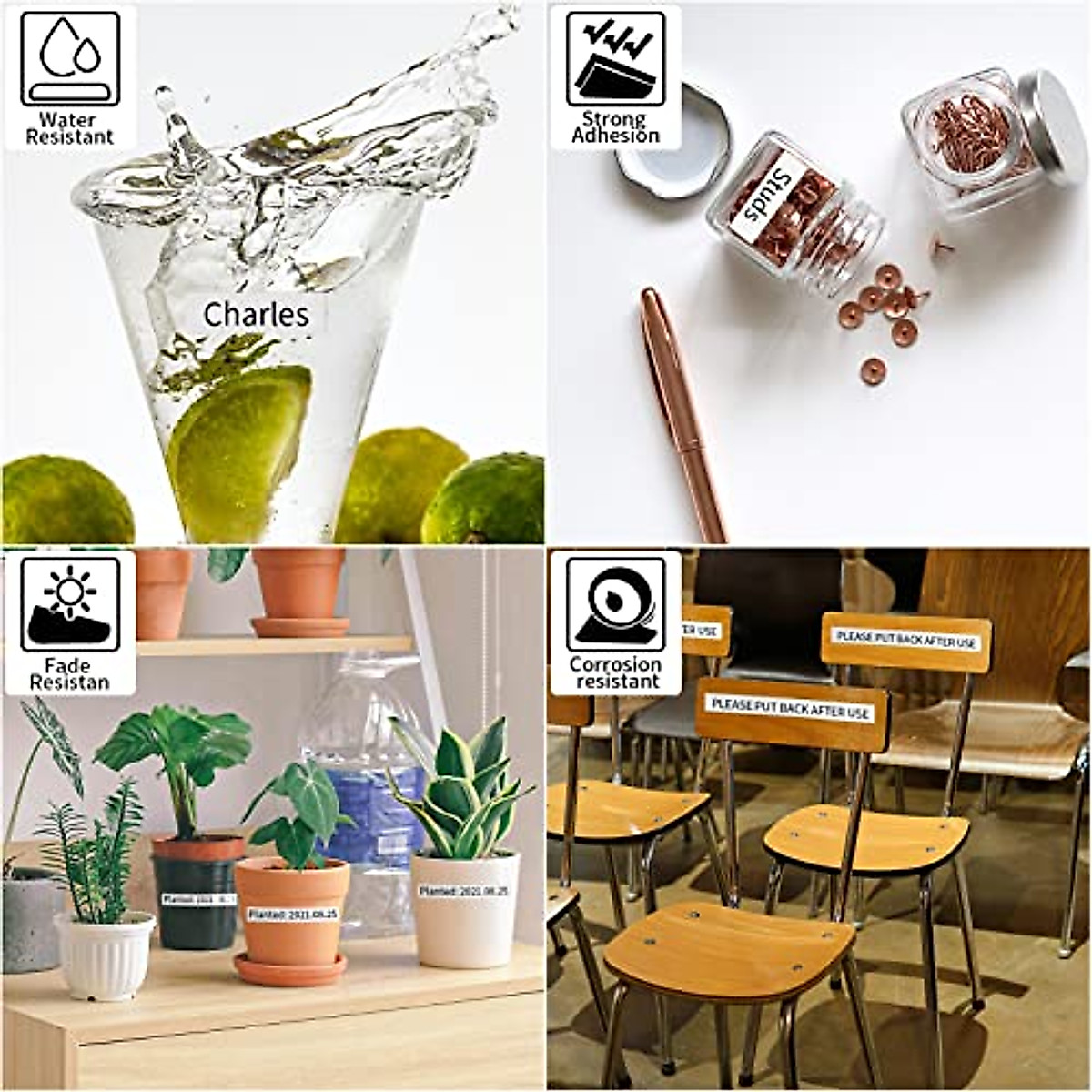 Camopro Compatible Label Tape Replacement for Brother Ptouch Label Maker TZ TZe TZe-241 Laminated Tape Black on White 3/4 Inch x 26.2ft 18mm 0.7 for PTD400 PTD600 PTD400AD PTP710BT 10 Pack