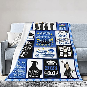 LARIAU Graduation Gifts 2023, Graduation Blanket, Graduation Class of 2023 Graduation Decorations Throw Blanket for Daughter Niece Granddaughter Sister 60" x 50"inch