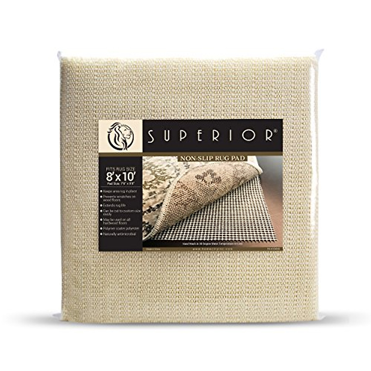 Superior RUGPAD Rug Pad, 8' x 10', Cream