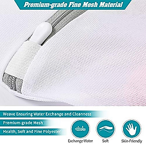 2PCS, Premium Fine Mesh Laundry Bags (1L+1M). To Prevent Wrinkling, Tweaking, Twine, Reduce Abrasion, Protect Delicates, Store and Pack Luggage. For Underwear, Bra, Pantyhose, Socks Machine Wash.