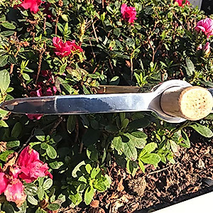 DAUERHAFT Hand Tiller, Convenient Hoe Garden Tool with Hardwood Handle, Easy to Use Stainless Steel Hand Cultivator, Digging Weeding for Storage and Use