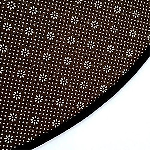 Green Mandala Floral Round Area Rug for Under Kitchen Dinning Room Tables Washable Boho Ethnic Circle Carpets,4ft Diameter