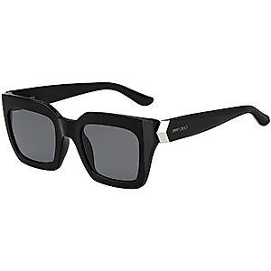 JIMMY CHOO Rectangular Maika Sunglasses 807IR Black 50mm