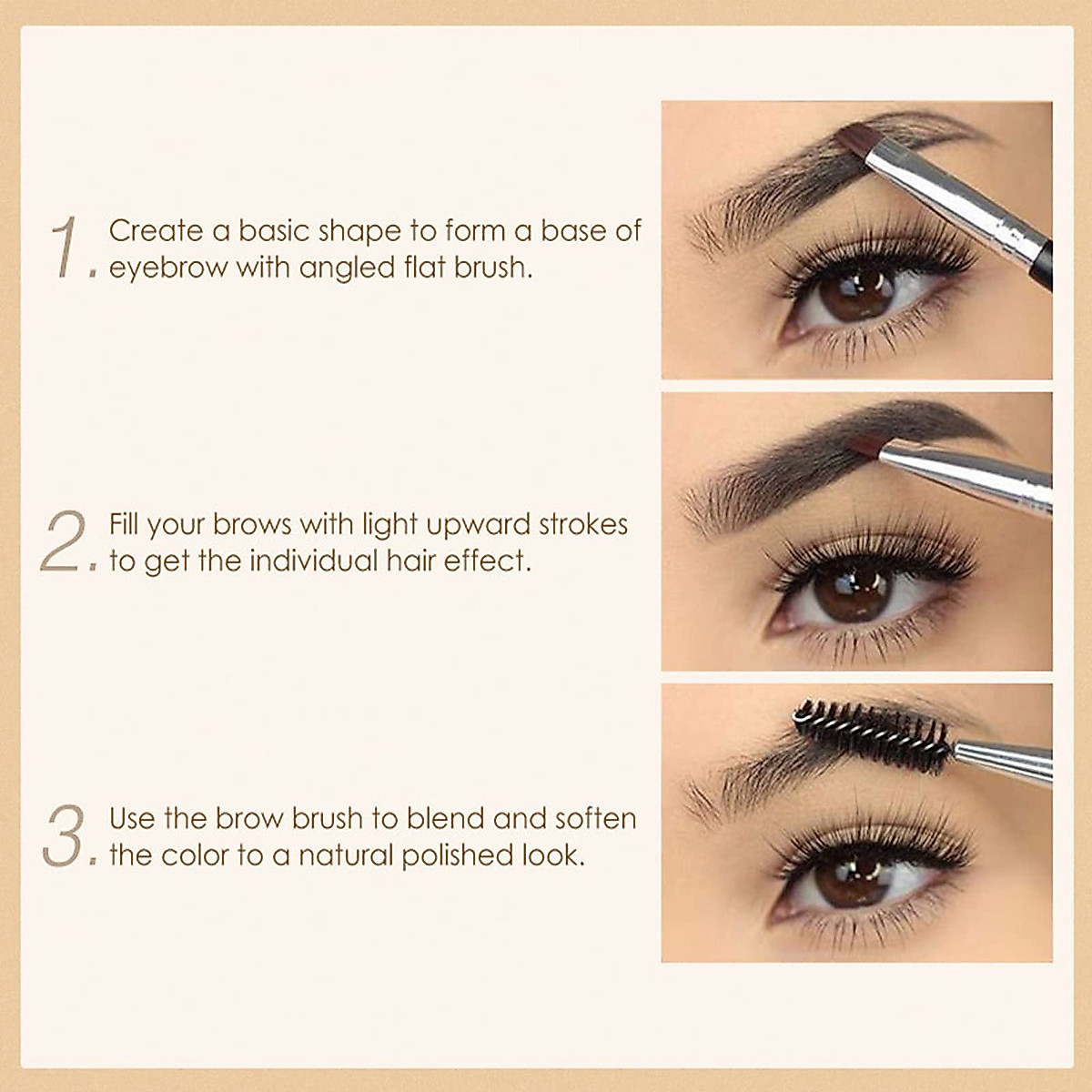 Waterproof Liquid Eyebrow Gels, Smudge-Proof, Sweat Resistant, Full Natural-24Hours Long Lasting Tinted Makeup Color Gel with Brow Pen…(BLACK-BROWN)