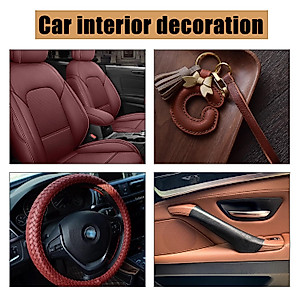 79"x 54"(200cm x 140cm) Faux Leather|Litchi Grain Texture Faux Leather Fabric|1mm Thick Leather Fabric for for Furniture Decoration, DIY Crafts, Sewing, Etc.（Dark Brown）