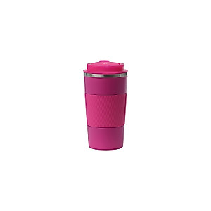 Sip+Sea Dominica 18 oz Stainless Steel Travel Coffee Mug with Flip Lid and Silicone Sleeve | Double Wall Vacuum Insulated