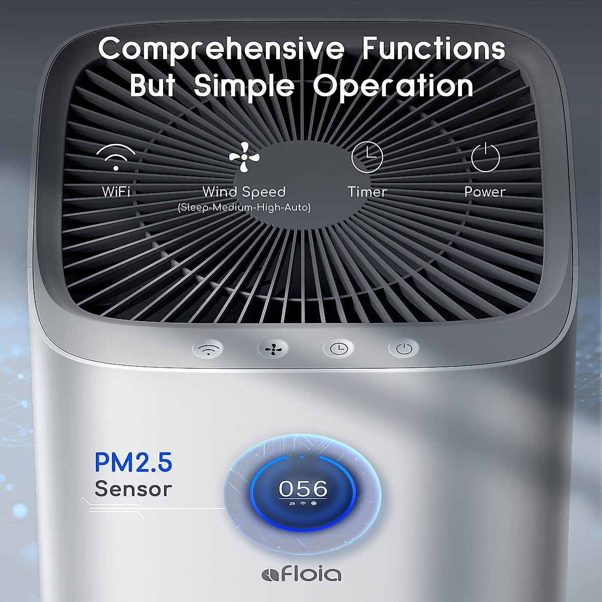 Afloia Smart Air Purifiers for Home Large Room Up to 3576 sq. Ft, Auto Air Filter WiFi Alexa Remote Control, Quiet Air Cleaner with PM2.5 Monitor for 99.99% Allergies, Smoke, Dust, Pollen