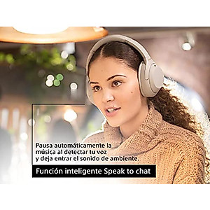 Sony WH-1000XM4 Wireless Industry Leading Noise Canceling Overhead Headphones with Mic for Phone-Call and Alexa Voice Control, Silver (Renewed)