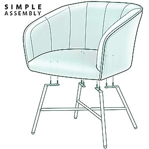 Yaheetech Dining Room Chair, Comfy Side Chair Curved Back Sturdy Legs for Dining Room/Office/Chicken/Waiting Room, Green