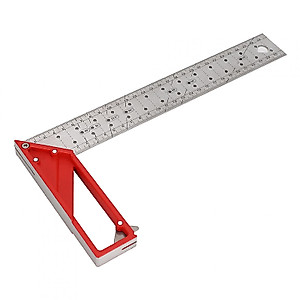 Combination Square, 300mm Multi-functional Right Angle Ruler , Adjustable Stainless Steel Square Angle Ruler , 45/90 Degree Woodworking Try Square Measuring Tool, for Multiple Purposes