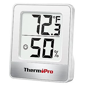 ThermoPro TP49 Digital Hygrometer Indoor Thermometer Humidity Meter Room Thermometer with Temperature and Humidity Monitor Mini Hygrometer Thermometer