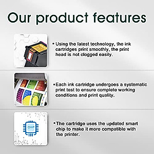 64XL 64 Ink Cartridge Replacement for HP Ink 64 for Envy 7855 7858 6252 6255 7155 7158 7120 7800 7164 HP Tango X Printer(1 Black 1 Tri-Color) 2 Pack