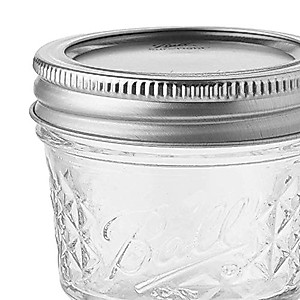 Ball Mason 4oz Quilted Jelly Jars with Lids and Bands, Set of 2