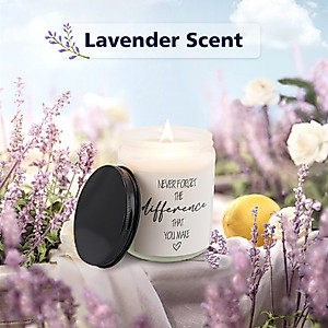 Thank You Gifts for Women, Appreciation Gifts for Teacher, Coworker, Boss, Nurse, Employee, Chaos Coordinator, Funny Farewell & Retirement Gift Ideas - Personalized Lavender Soy Wax Candle (7oz)