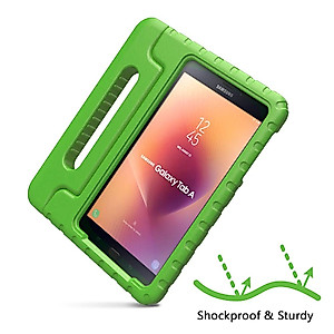 Viahoo Case for Samsung Galaxy Tab A 8.0 Tablet 2017 Release Models SM-T380/SM-T385 Kid-Proof & Shockproof Sturdy Foam Cover Lightweight Durable Case, Green