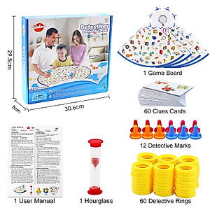 VATOS Board Game, Little Detective Card Game Memory Game Tabletop Game for Kids Families Party, Matching Game, Educational Toys for Kids Toddlers 3,4,5,6,7 Years Old Boys & Girls Gift