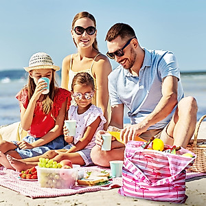 Weewooday 18 Pieces Foldable Reusable Shopping Bags Machine Washable Grocery Bags Waterproof(Cute Style)