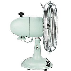 BETTER HOMES & GARDENS BHS136163273004 8'' Retro 3 Speed Metal Table Fan (Mint) (Renewed)